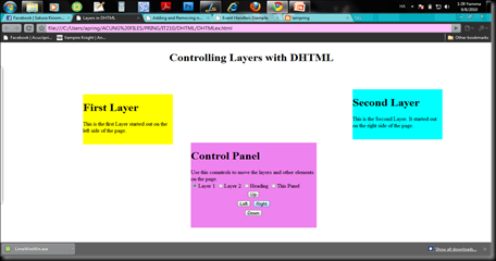 iampring: Layers in DHTML (Controlling Layers Codes)
